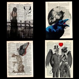 Other | Gothic Dictionary Book Page Art Decor | Poshmark